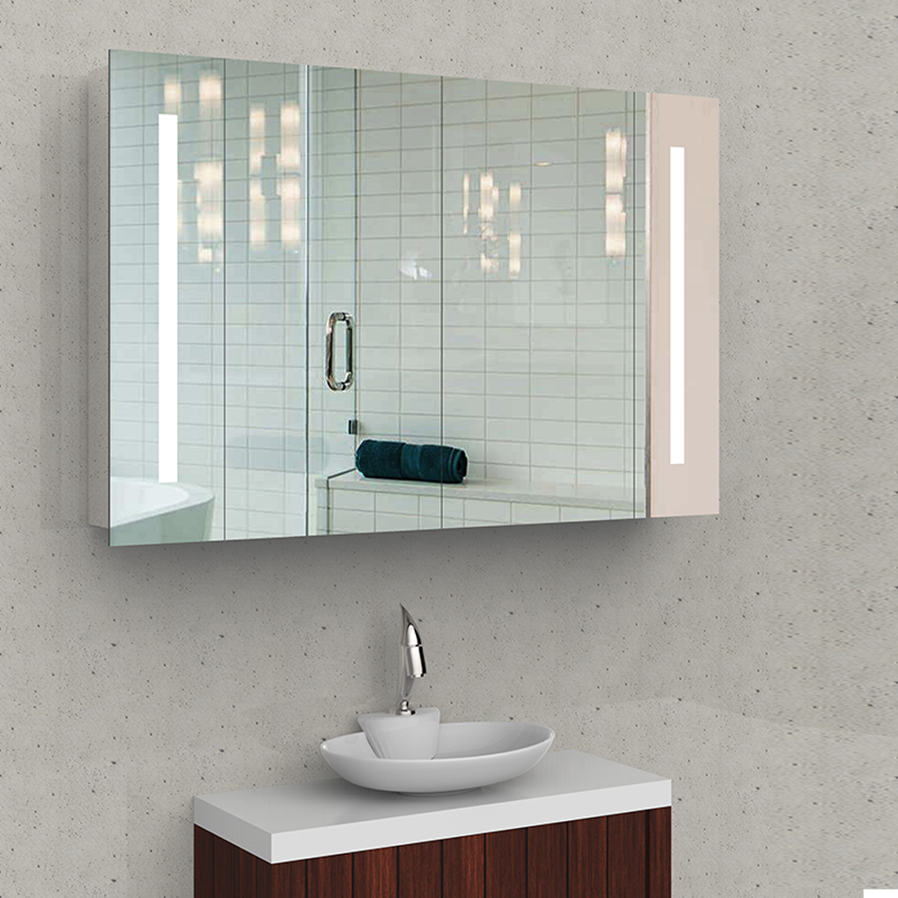 Liteharbor Bathroom Wall Illuminated Mirror with Cabinet - Liteharbor ...